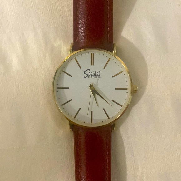 Other | Never Been Worn Speidel Express Red Leather Womans Watch | Poshmark